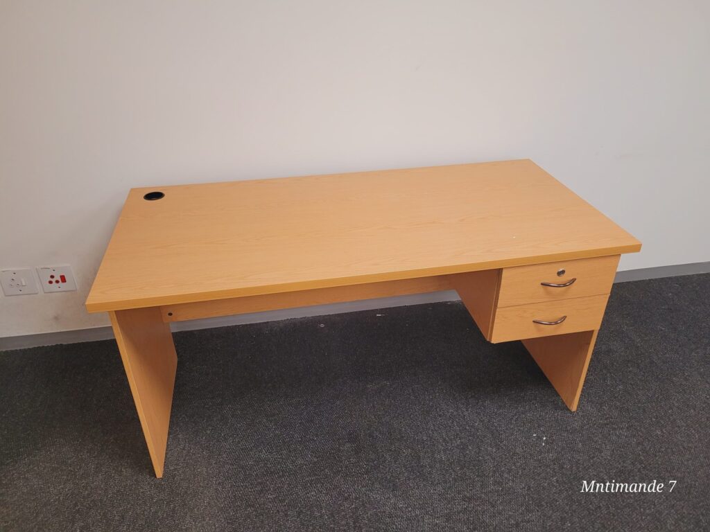 Natural Oak Desk With Drawers 1600mm X 750mm – Premium General Desks ...